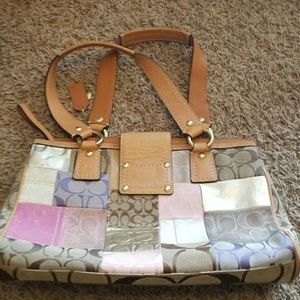 Coach | Bags | Coach Patch Work Hand Bag Purse | Poshmark